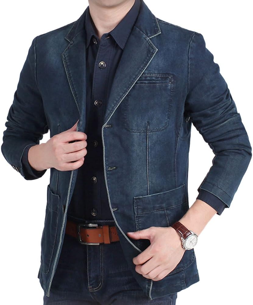 Cloudstyle Mens Casual 2 Buttons Slim Fit Jacket Lightweight Formal Bu ...