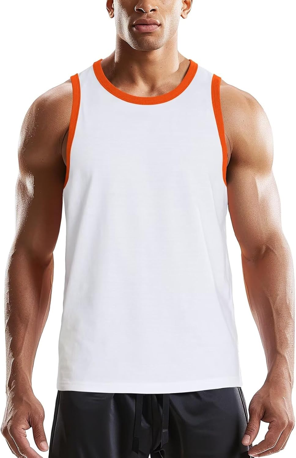 Tank Tops for Men Athletic Jersey Ringer Tanks for Sports Sleeveless S ...