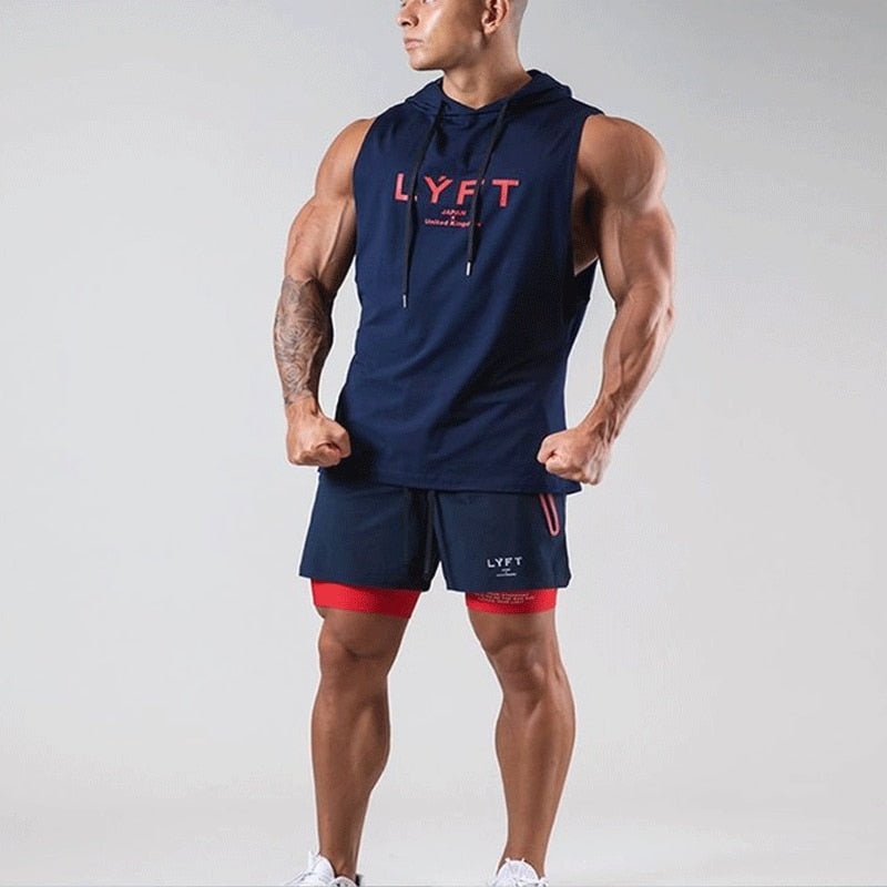 Men's Lyft Cotton Sleeveless Workout Bodybuilding Hoodie – burtfit