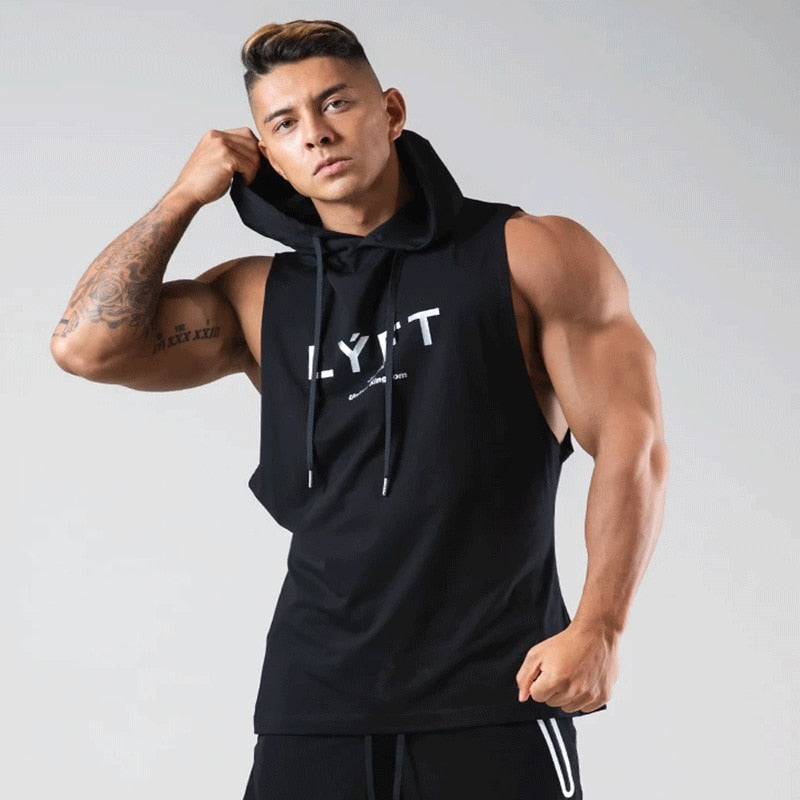 Men's Lyft Cotton Sleeveless Workout Bodybuilding Hoodie – burtfit