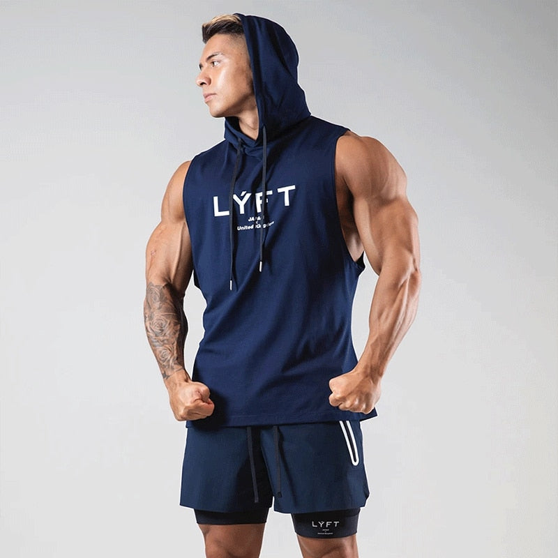 Men's Lyft Cotton Sleeveless Workout Bodybuilding Hoodie – burtfit